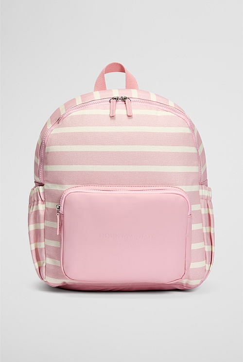 Mineral Pink Stripe Backpack - Natural Fibres | Country Road