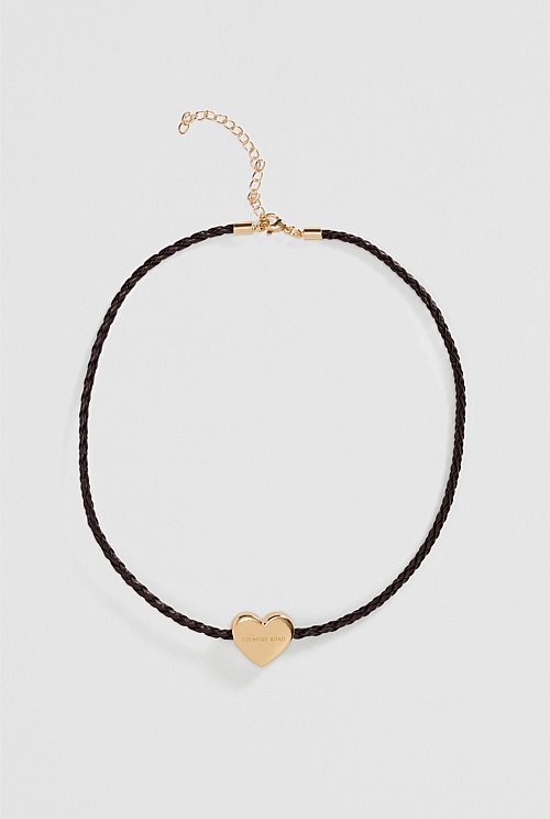 Black Heart Rope Necklace - Accessories | Country Road