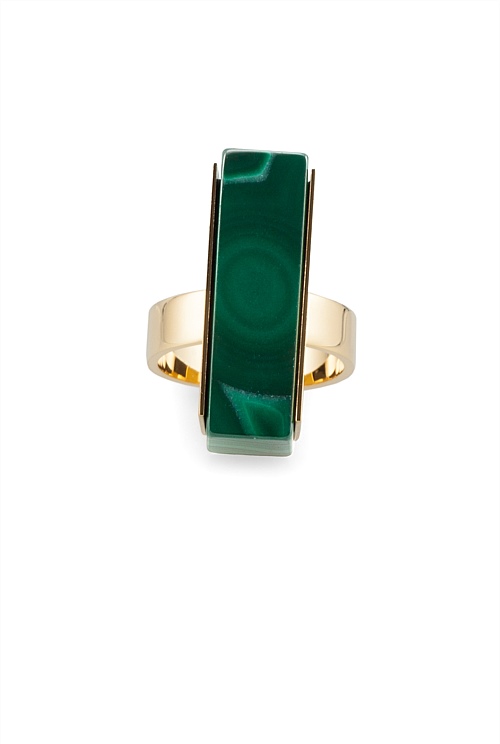 Green Rectangle Stone Ring - Jewellery | Country Road
