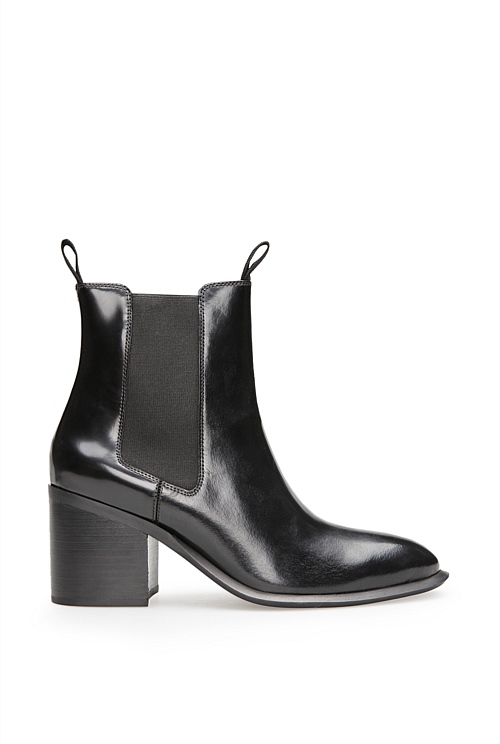 Black Romy Gusset Boot - Boots | Country Road