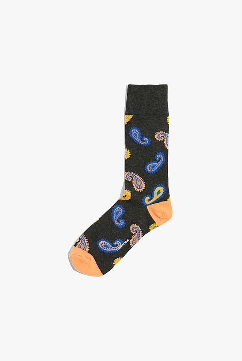 Grey Paisley Socks - Socks | Country Road