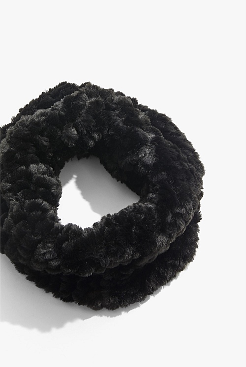 Black Faux Fur Snood - Hats, Scarves & Gloves | Country Road
