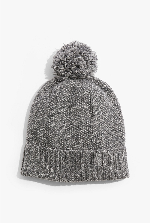 Charcoal Metallic Beanie - Hats, Scarves & Gloves | Country Road