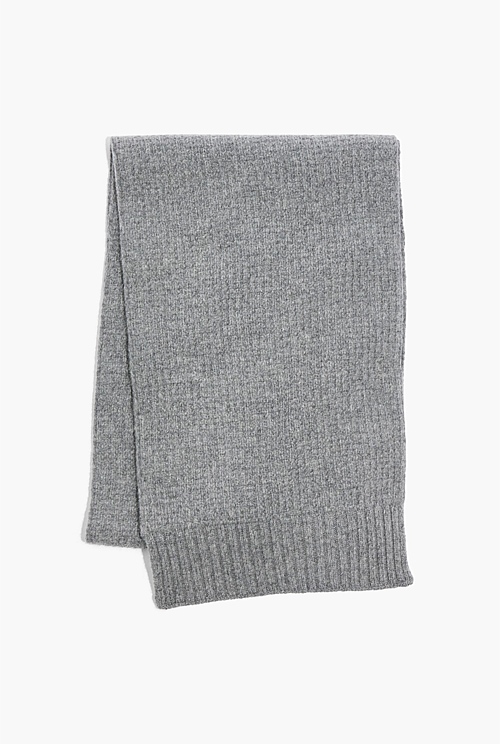 Charcoal Multi Waffle Knit Scarf - Hats & Scarves | Country Road