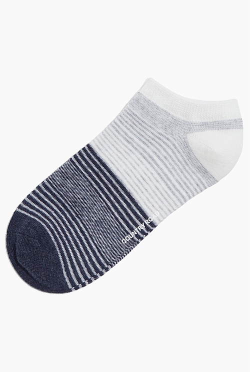 Navy Ombre Stripe Low Cut Sock - Socks & Tights | Country Road