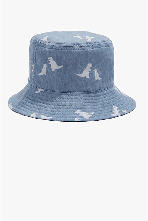 Chambray Dinosaur Bucket Hat - Accessories | Country Road