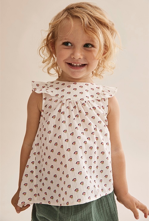 Marshmallow Mini Flower Cami - Shirts | Country Road