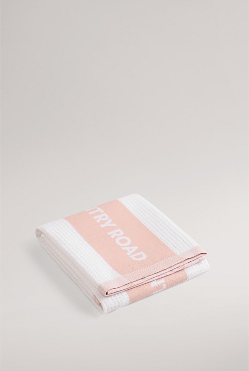 Rose CR Logo Australian Cotton Tea Towel - Australian Grown | Country Road