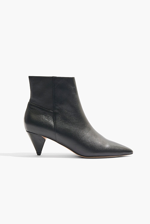 Black Leather Nicole Boot - Boots | Country Road