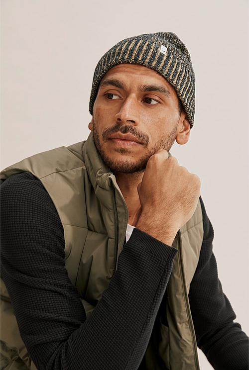 Honey Two Tone Rib Beanie - Hats & Scarves | Country Road