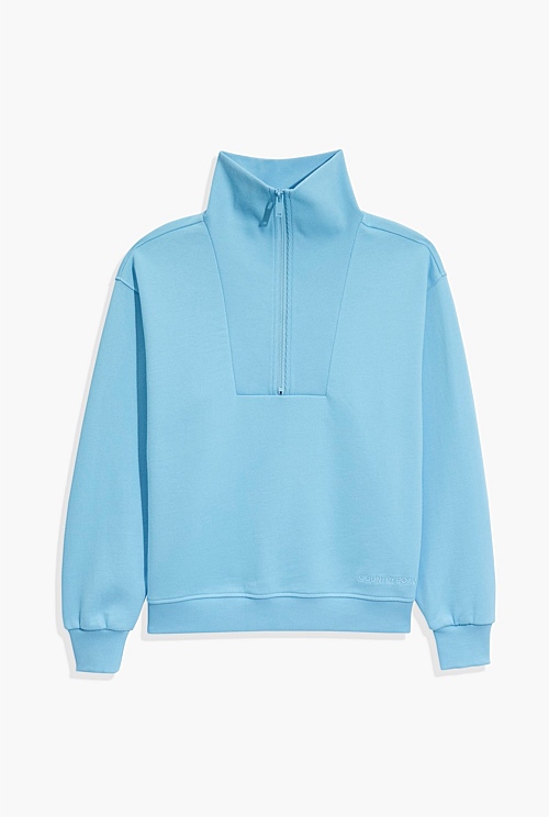 Oxygen Australian Cotton Rib Detail Sweat - Natural Fibres | Country Road