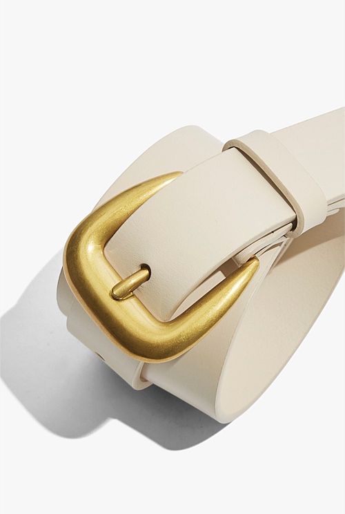 Linen Long Leather Belt - Belts | Country Road