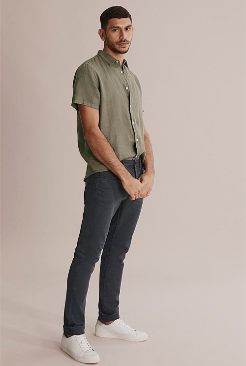 Navy Standard Garment Dyed Jean - Natural Fibres | Country Road