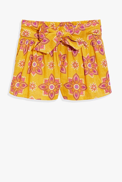 Marigold Star Print Skort - Natural Fibres | Country Road