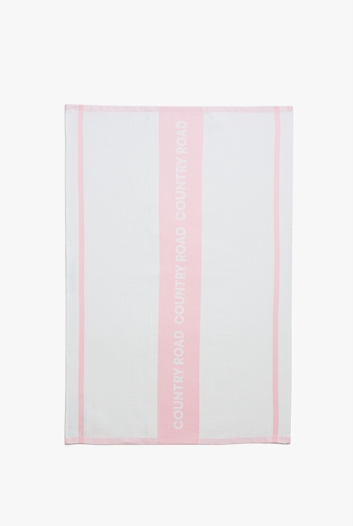 Soft Pink CR Logo Australian Cotton Tea Towel - Australian Grown ...