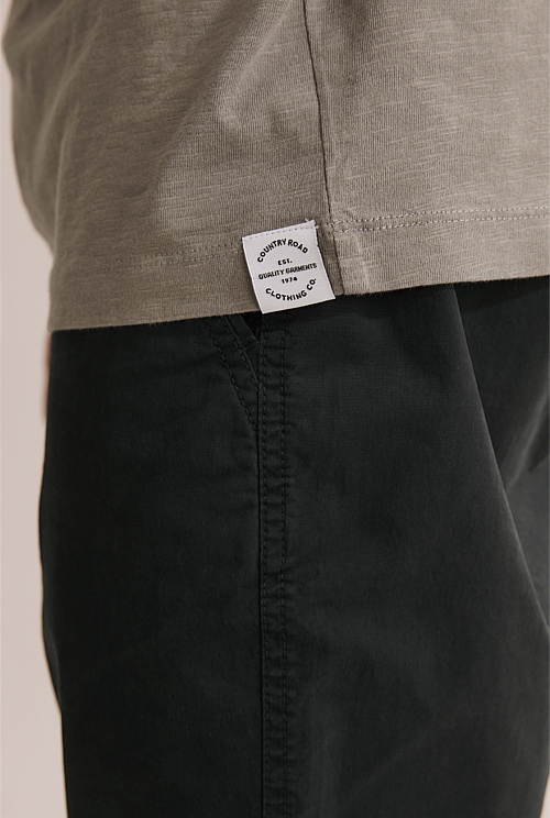 Washed Clay Slub T-Shirt - Natural Fibres | Country Road