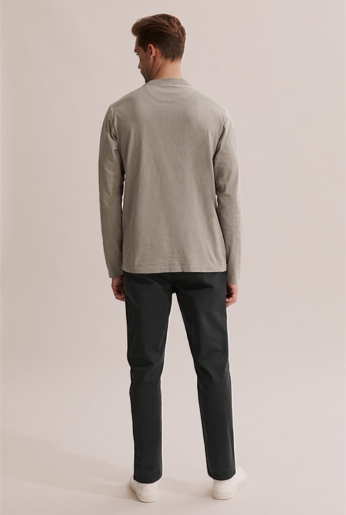 Washed Clay Slub T-Shirt - Natural Fibres | Country Road