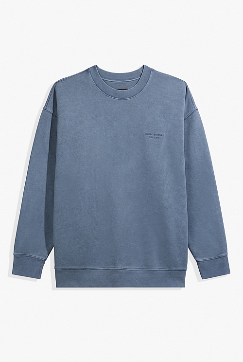 Washed Navy Oversized Vintage Wash Sweat - Sweats | Country Road