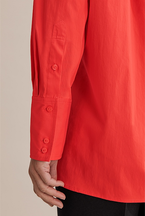 Chilli Red Modern Shirt - Shirts | Country Road