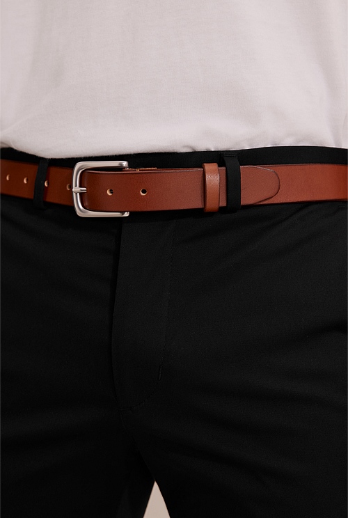 Tan Leather Chino Belt - Belts | Country Road