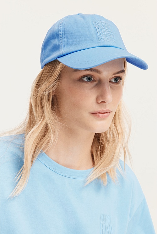 Seaside Blue Country Road Logo Cap - Hats, Scarves & Gloves | Country Road