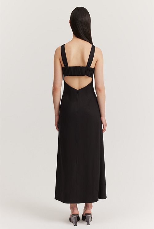 Black Cut-Away Column Dress - Dresses | Country Road