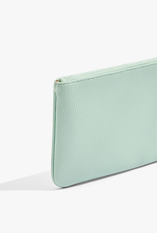 Seafoam Branded Zip Pouch - Wallets & Pouches | Country Road
