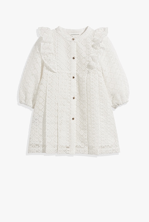 White Lace Frill Dress - Dresses | Country Road