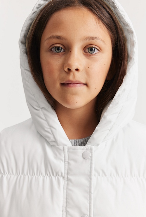 Marshmallow Recycled Polyester Pocket Puffer Vest - Organically Grown ...