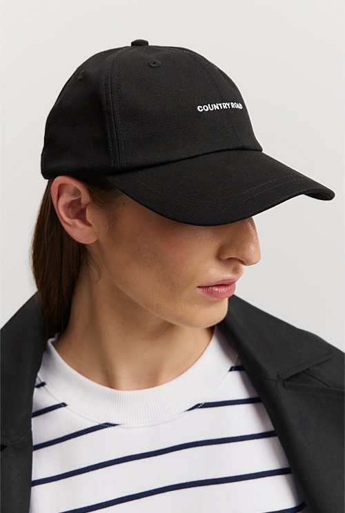 Black Mini Logo Cap - Hats, Scarves & Gloves | Country Road