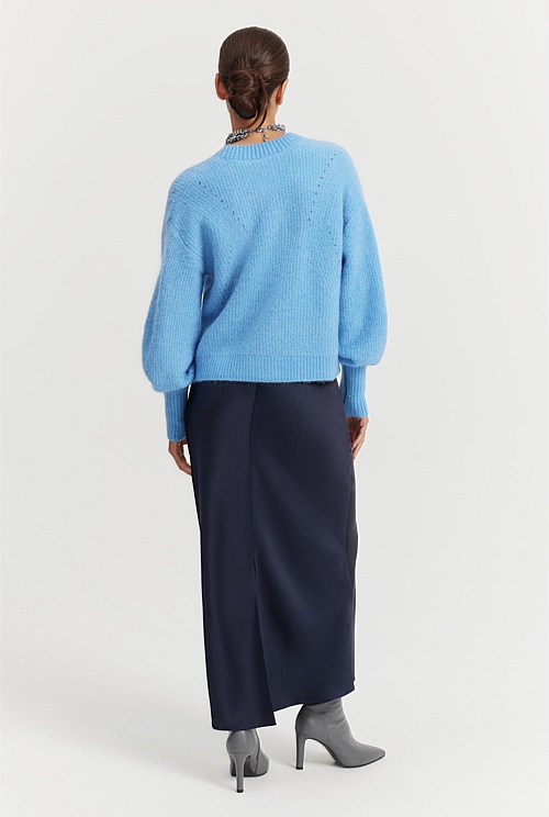 Iceberg Marle Brushed Crop Cardigan - Knitwear | Country Road