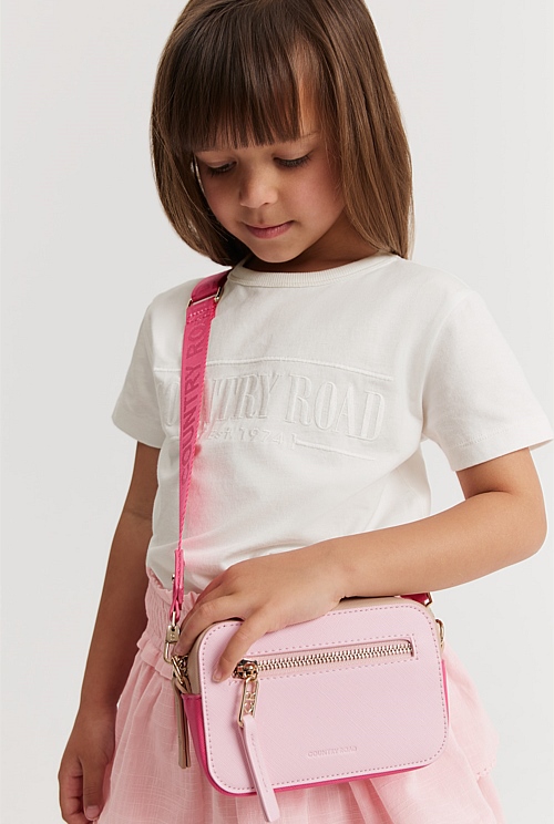 Pink Multi Recycled Polyester Blend Logo Crossbody Bag - New Logo ...