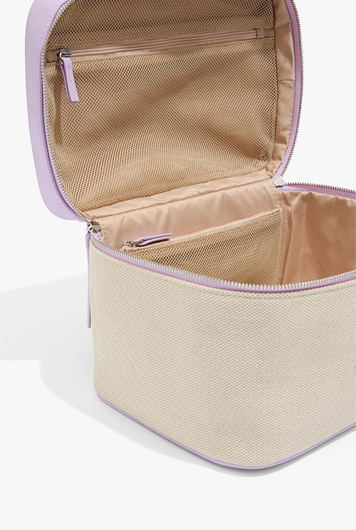 Lilac Woven Beauty Cosmetic Case - Bags | Country Road