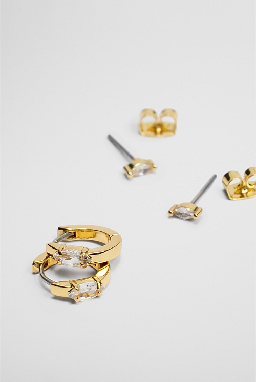 Gold Marquise Stud Pack - Earrings | Country Road