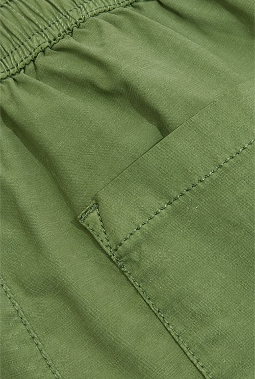 Kiwi Green Australian Cotton Blend Deck Short - Shorts | Country Road