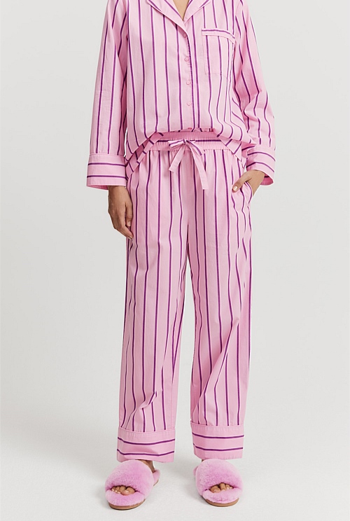 Rose Stripe Australian Cotton Stripe Pyjama Set - Sleepwear | Country Road