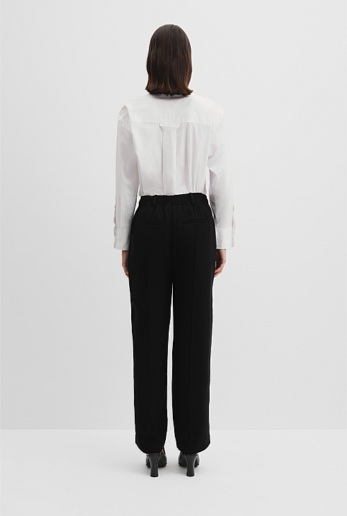 Black Fly Front Pull-On Pant - Work | Country Road