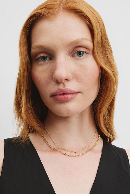 Gold Chain Necklace Pack of 2 - Work | Country Road