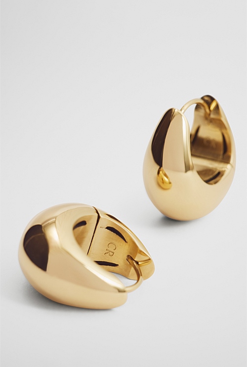 Gold Tarnish-Resistant Large Bubble Hoop - Earrings | Country Road