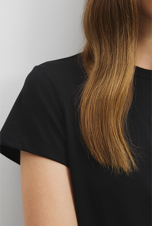 Black Australian Cotton Baby T-Shirt - T-Shirts & Tops | Country Road