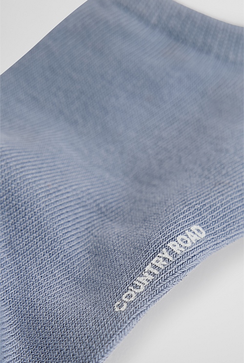 Steel Blue Australian Cotton Blend Sneaker Sock - Socks & Tights ...