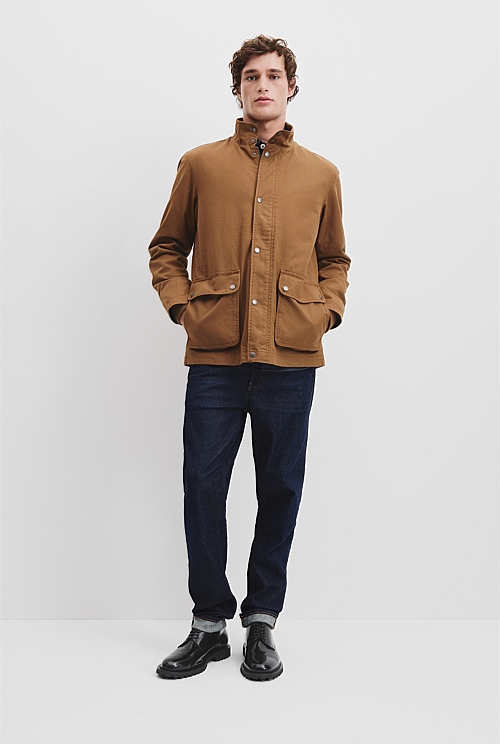 Tan Canvas Utility Jacket - Jackets & Coats | Country Road