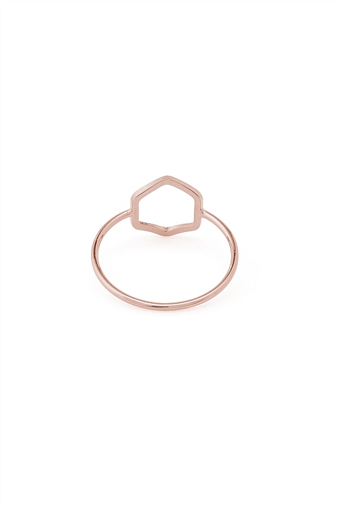 Rose Gold Hexagon Ring - Jewellery | Country Road
