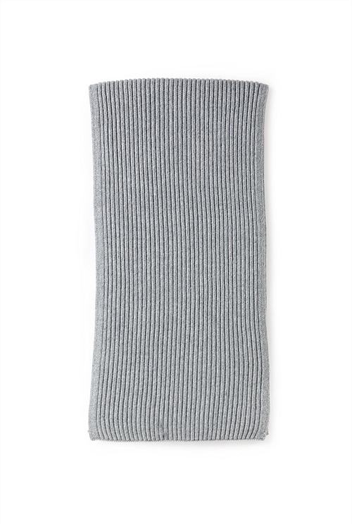 Light Grey Marle Rib Knit Scarf - Accessories | Country Road
