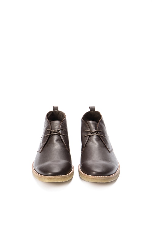 Chocolate Crepe Outsole Leather Boot - Shoes | Country Road