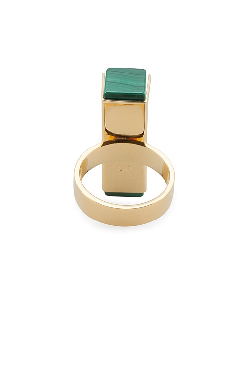 Green Rectangle Stone Ring - Jewellery | Country Road