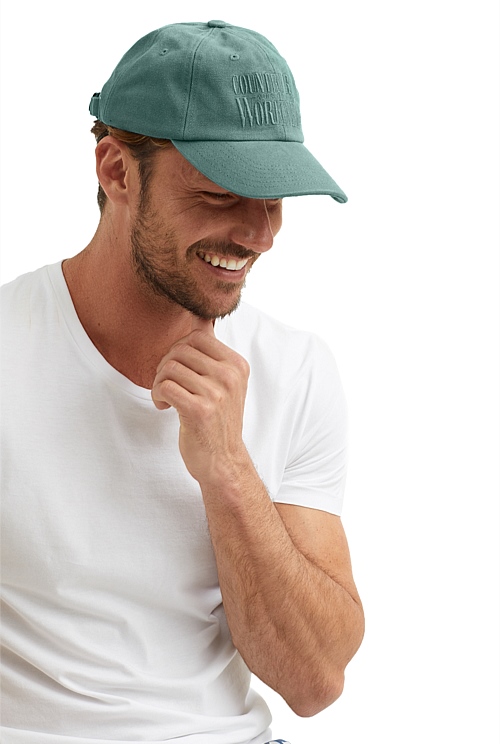 Washed Green Heritage Canvas Cap - Accessories | Country Road