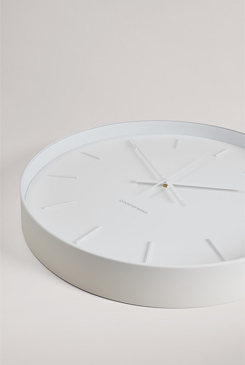 White Emma Wall Clock - Decorator | Country Road