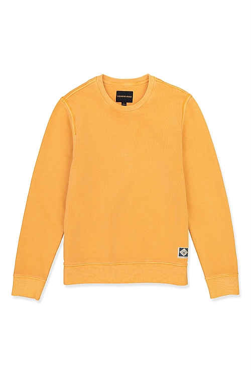 Yellow Garment Dyed Crew Sweat - Sweats | Country Road