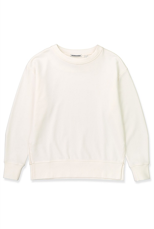 Ecru Split Detail Sweat - Sweats | Country Road